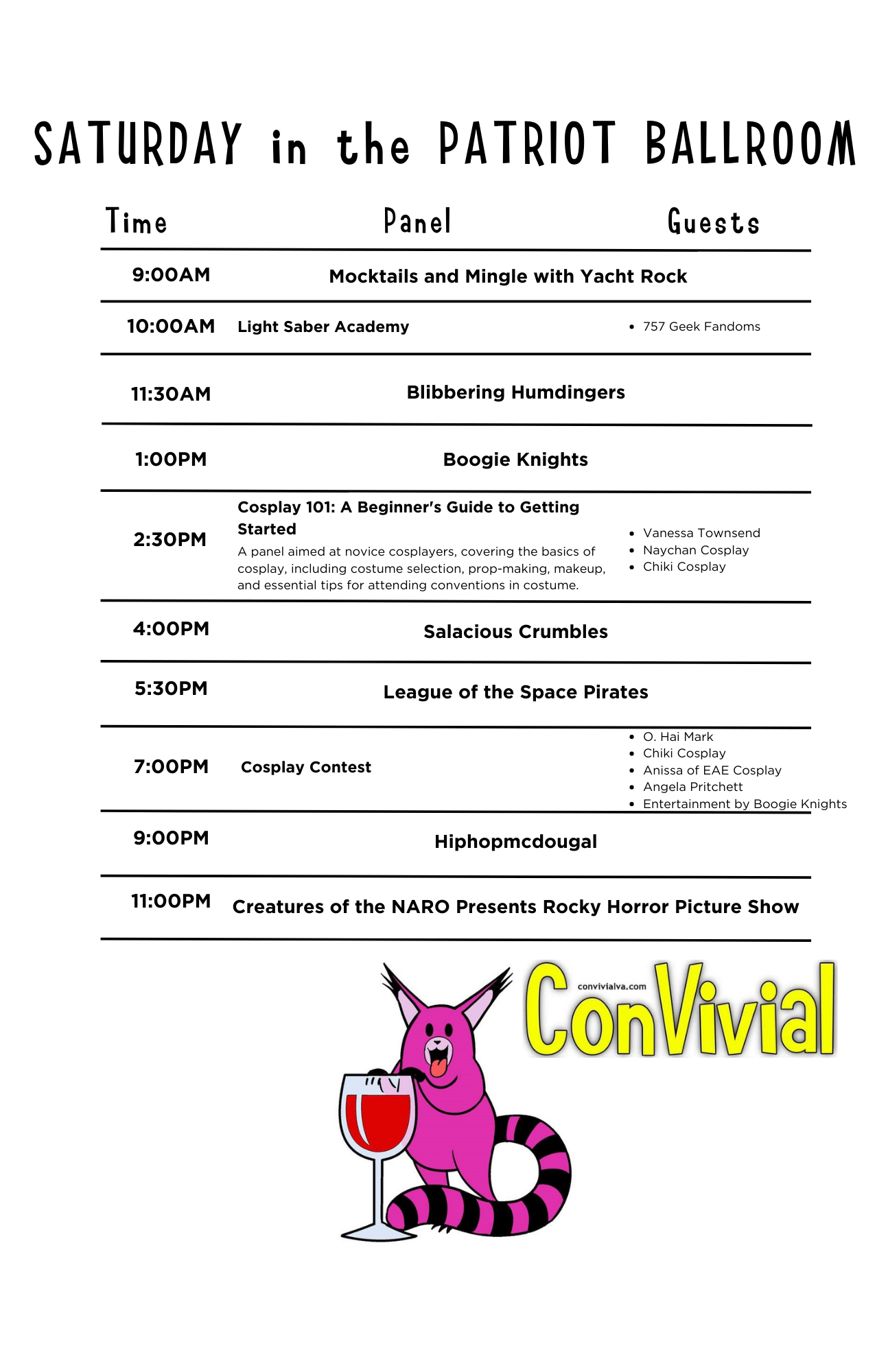 2024 Programming – ConVivial